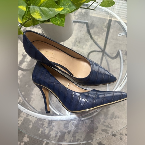Marc New York | Shoes | Mark New York Sophisticated Blue Leather High ...